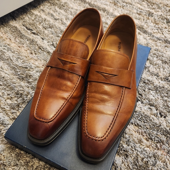 Magnanni | Shoes | Magnanni Brown Penny Loafer Leather Dress Shoes ...